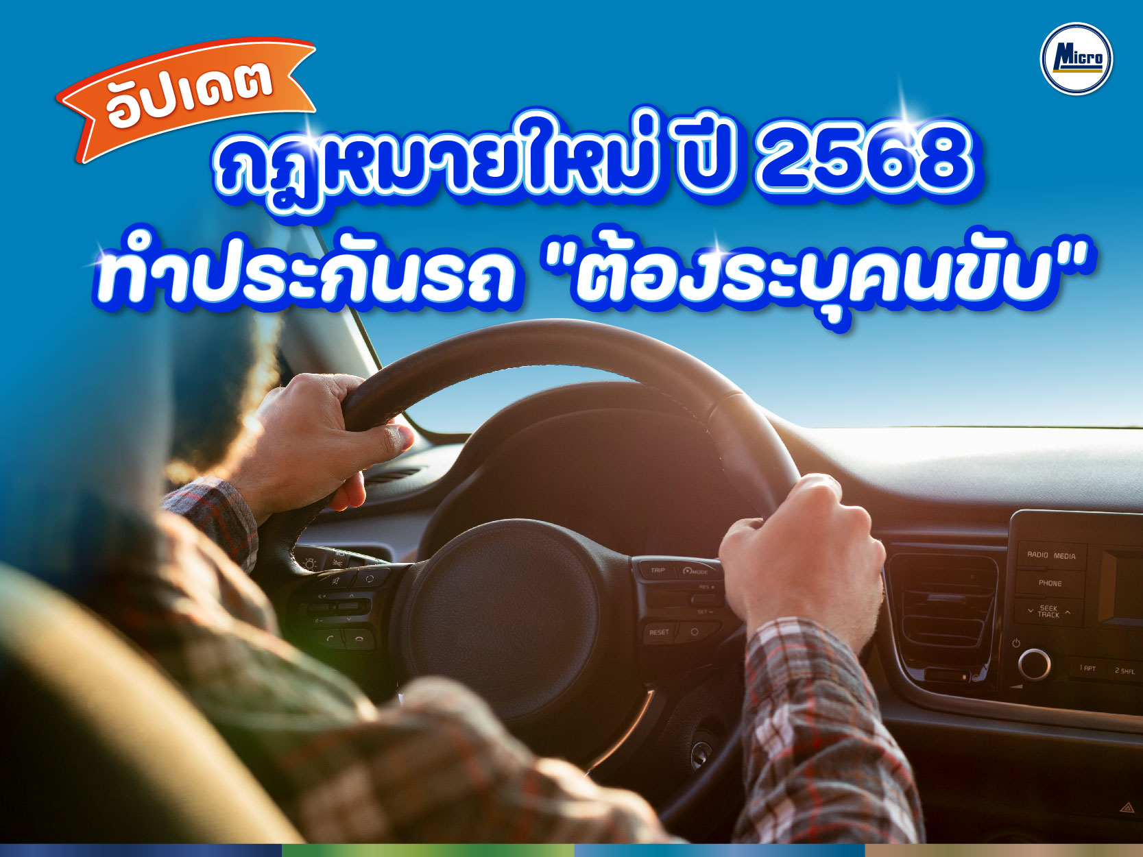 กฎหมายใหม่ ปี 2568 ทำประกันรถ “ต้องระบุคนขับ” | Micro Leasing